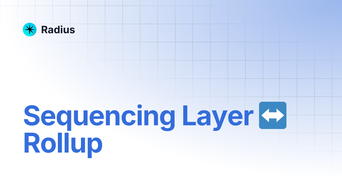Sequencing Layer ↔ Rollup | Radius